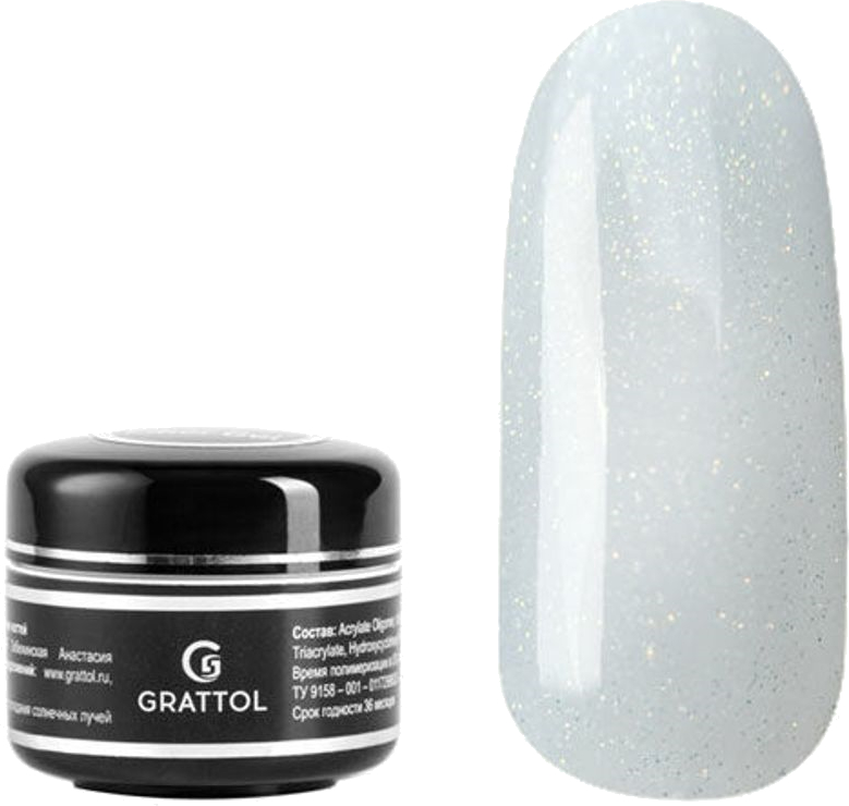 Купить Grattol Farfor Гель камуфлирующий с шиммером 01 15 мл в интернет магазине Modelon
