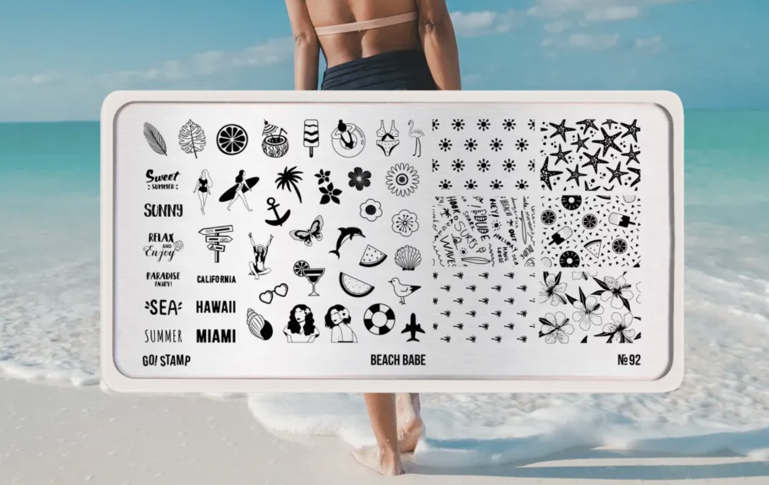 Купить Go! Stamp Пластина для стемпинга 92 Beach babe в интернет магазине Modelon