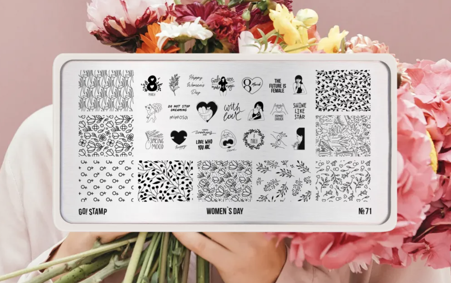 Купить Go! Stamp Пластина для стемпинга 71 Women`s Day в интернет магазине Modelon